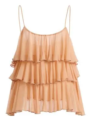Ulla Johnson Freja Tiered Cami Top - Tan