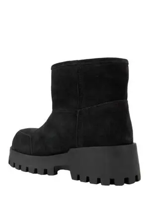 SERGIO MORETTI FIRENZE Suede Chunky-sole Ankle Boots - Black