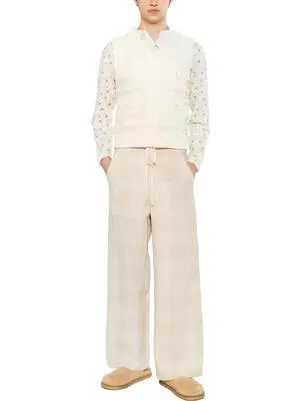 YOUNG N SANG Button-up Sleeveless Cardigan - Neutrals