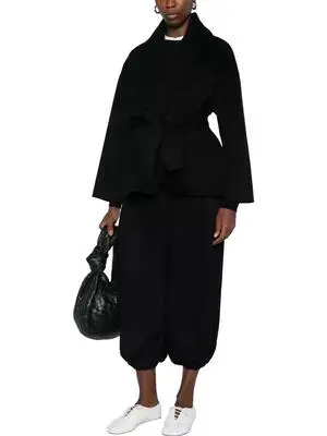 SUSANNE BOMMER Belted Shawl-collar Coat