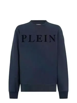 Philipp Plein Logo-patch Crew-neck Sweatshirt - Blue