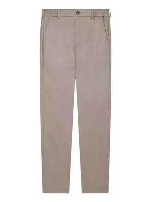 VALENZA Flannel Stretch Tapered Trousers - Neutrals