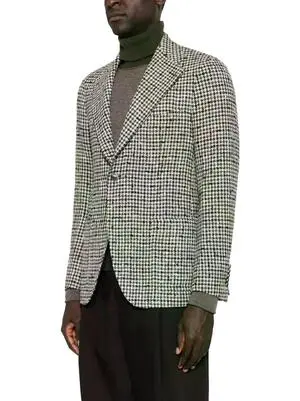 Tagliatore Houndstooth Single-breasted Jacket - Neutrals