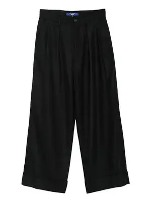 Junya Watanabe Pleated Wide-leg Trousers - Black