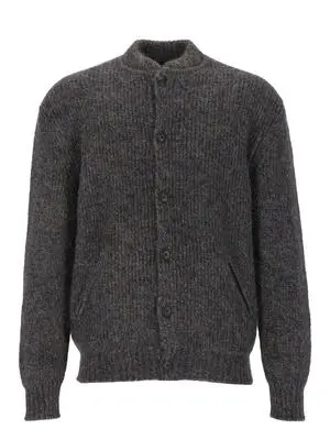 Giorgio Armani Mohair-blend Cardigan - Gray