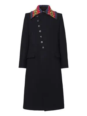 Dries Van Noten Double-breasted Wool-blend Twill Coat - Blue