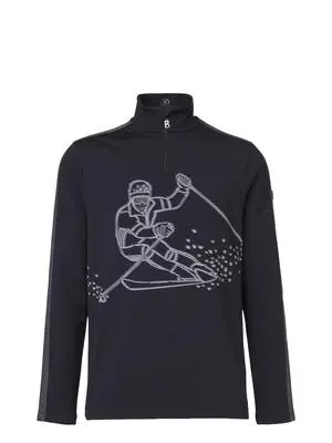 Bogner Eliot Printed Ski Top - Black