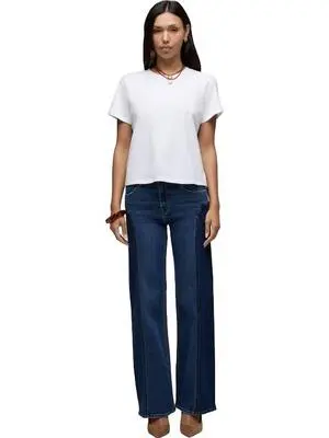 Hudson Jeans Lexi Seamed Wide Leg Jeans - Deuce
