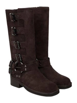 ALMA EN PENA Biker Buckles - Coffee