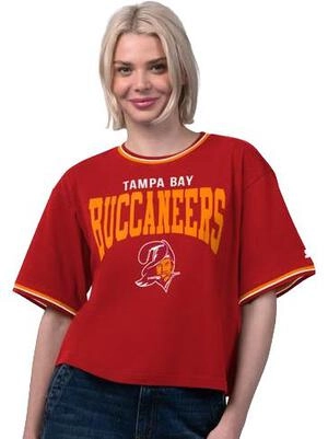 STARTER Tampa Bay Buccaneers Vintage Ace Cropped T-shirt - Red