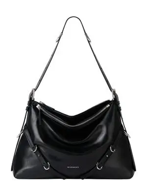 Givenchy Medium Leather Voyou Bomber Top-handle Bag - Black