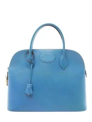 Hermès 1999 35 Bolide Leather Handbag - Blue