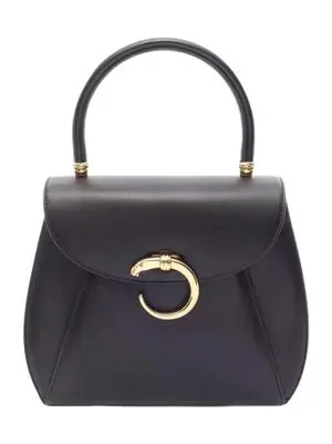 Cartier 2010s Panthère Leather Handbag - Black