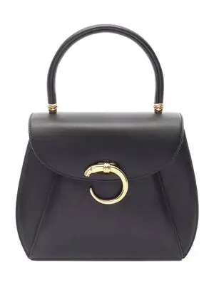 Cartier 2010s Panthère Leather Handbag - Black
