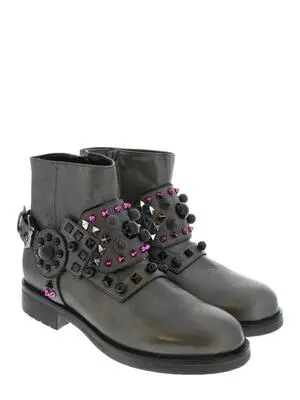 ALBANO Harness Studded Harness Ankle Boots