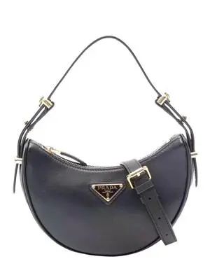 Prada 2010s Arke Shoulder Bag Black