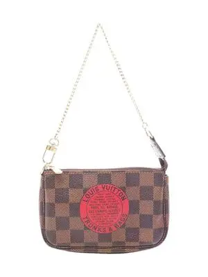 LOUIS VUITTON 2010 Mini Pochette Accessoires Trunks & Bags Damier Ebène Tote Bag - Brown