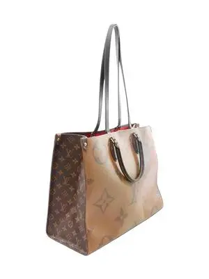 LOUIS VUITTON Gm On-the-go Monogram Tote Bag - Brown