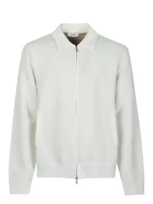 LARDINI Zip-up Cardigan - Neutrals
