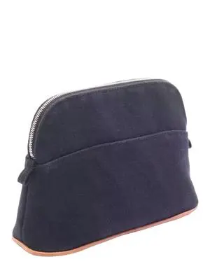 Hermès 2010s Mini Bolide Canvas Pouch - Black