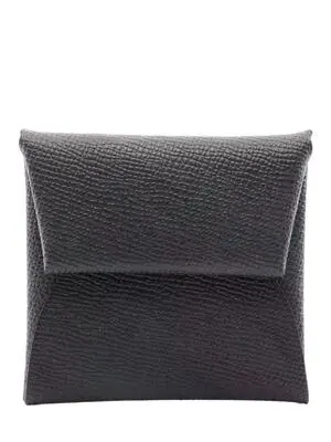 Hermès 2024 Bastia Epsom Leather Coin Purse - Black