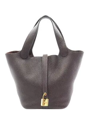 Hermès 2021 Pm Picotin Lock Tote Bag Brown