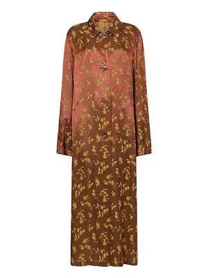 DRIES VAN NOTEN Raltonel Floral Satin-jacquard Coat 10