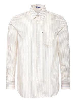 PAUL SMITH Striped Silk-blend Shirt 16