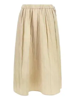 Max Mara Bow-detail Midi Skirt Neutrals