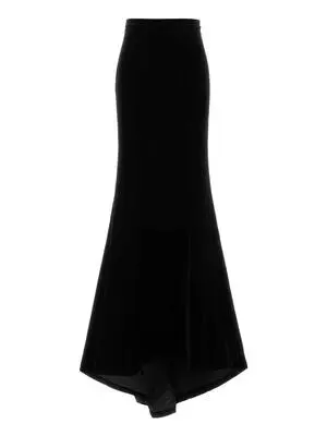 Costarellos Silk-blend Draped Midi Skirt - Black