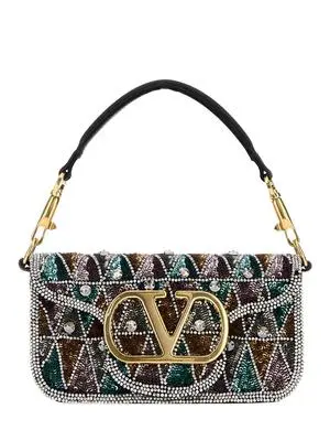 VALENTINO Valentino Garavani Embellished Satin Mini Locò Bag