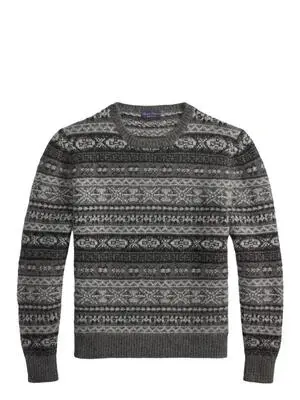 Ralph Lauren Purple Label Fair Isle Sweater - Grey
