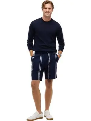 Tommy Hilfiger Regular Fit 7 Striped Dobby Short - Carbon Navy