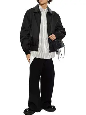 Balenciaga Colour-block Logo-embroidered Track Pants - Black