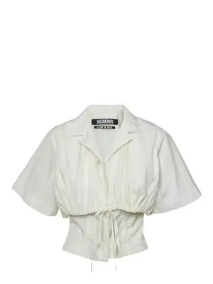 JACQUEMUS Le Haut Mimosa Drawstring-waist Top