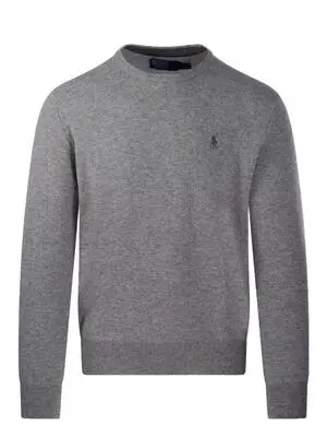 Polo Ralph Lauren Logo-embroidered Crew-neck Sweater - Grey