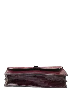 Akris Lizard-effect Wallet On Chain Red