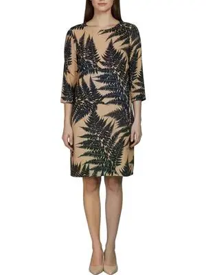 STELLA MCCARTNEY Leaf-print Silk Mini Dress