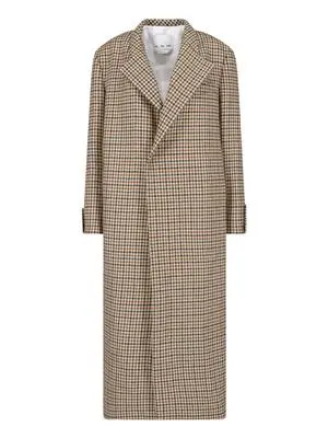 SA SU PHI Checkered Wool Coat - Multi