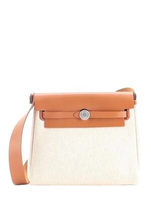 Hermès 20 Herbag Zip Toile And Leather - Neutral