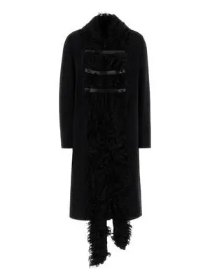 Fendi Wool Shearling Coat - Multicolor