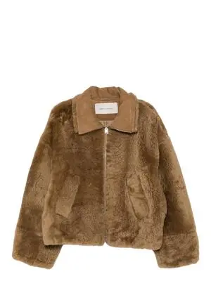 AMI Paris Shearling Jacket - Multicolor