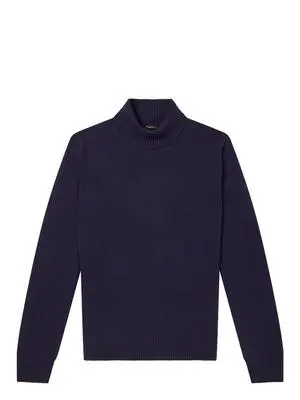 Rubinacci Cashmere Rollneck Sweater - Blue