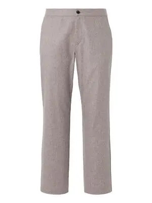 Mr P. Mr P. - Straight-Leg Wool-Blend Flannel Trousers - Men - Neutrals - 28 Neutrals