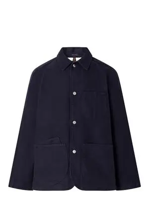 DRAKE'S Drake's - Cotton-Moleskin Chore Jacket - Men - Blue - UK/US 36 Blue