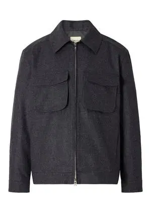 DE BONNE FACTURE De Bonne Facture - Student Prince Of Wales Wool-Flannel Jacket - Men - Gray 
