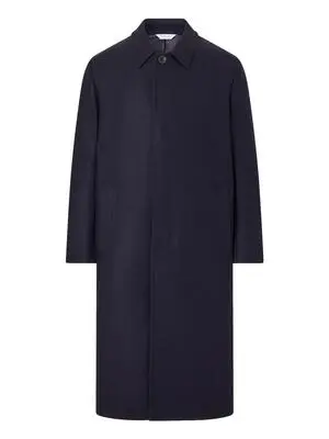 Boglioli Wool-blend Felt Coat - Blue