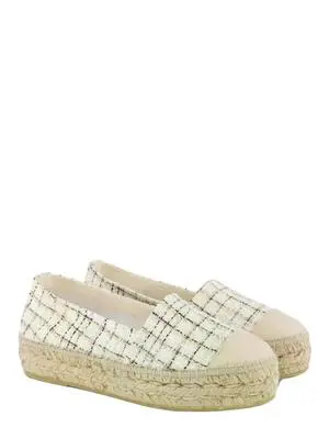 ATELIER VERDI Tweed Platform Espadrilles