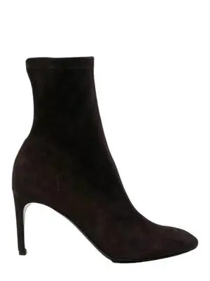 DEL CARLO Suede Ankle Boots - Brown