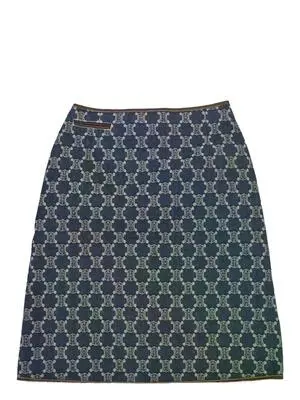 CELINE Macadam Denim Midi Skirt
